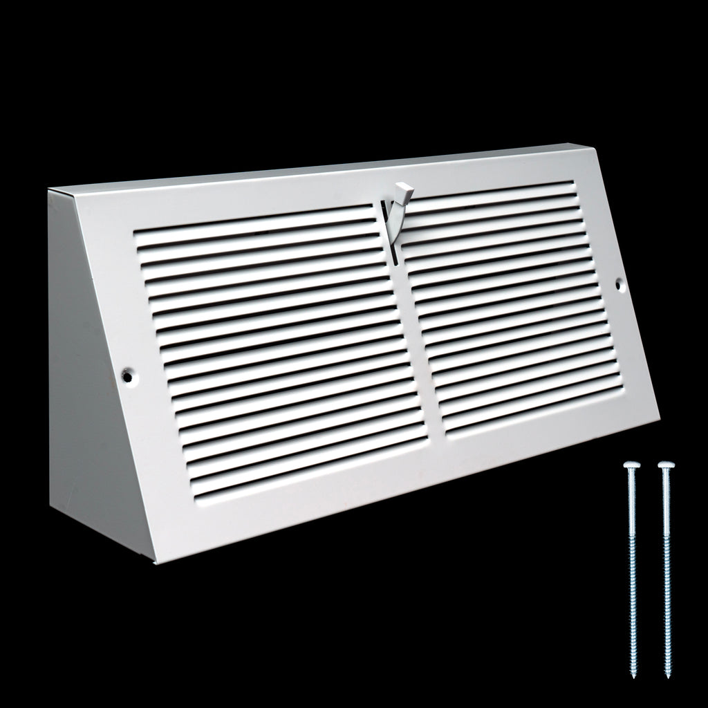 14"W x 6"H [Duct Opening] Steel Triangular Baseboard Return Air Supply ...